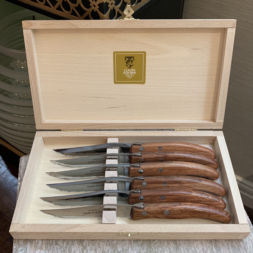 Claude Dozorme Berlingot Steak Knife Set, Exotic Wood - Elizabeth Bruns ...