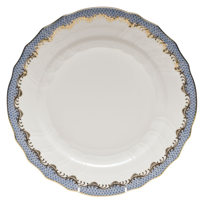 Herend Fish Scale Light Blue Dinner Plate - Elizabeth Bruns, Inc.