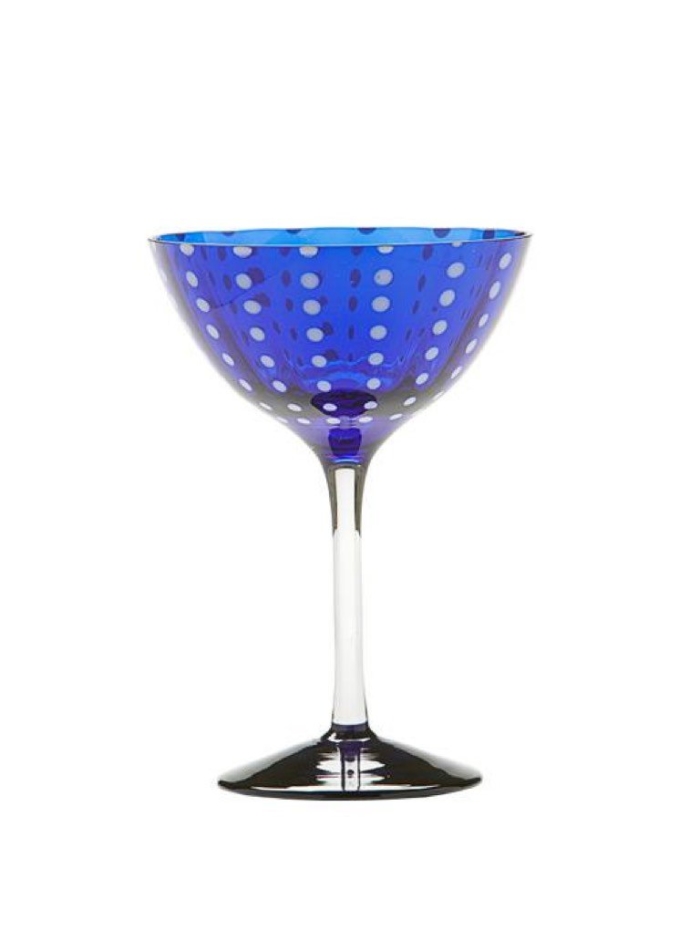 Zafferano Perle Cocktail Glass, Blue - Elizabeth Bruns, Inc.